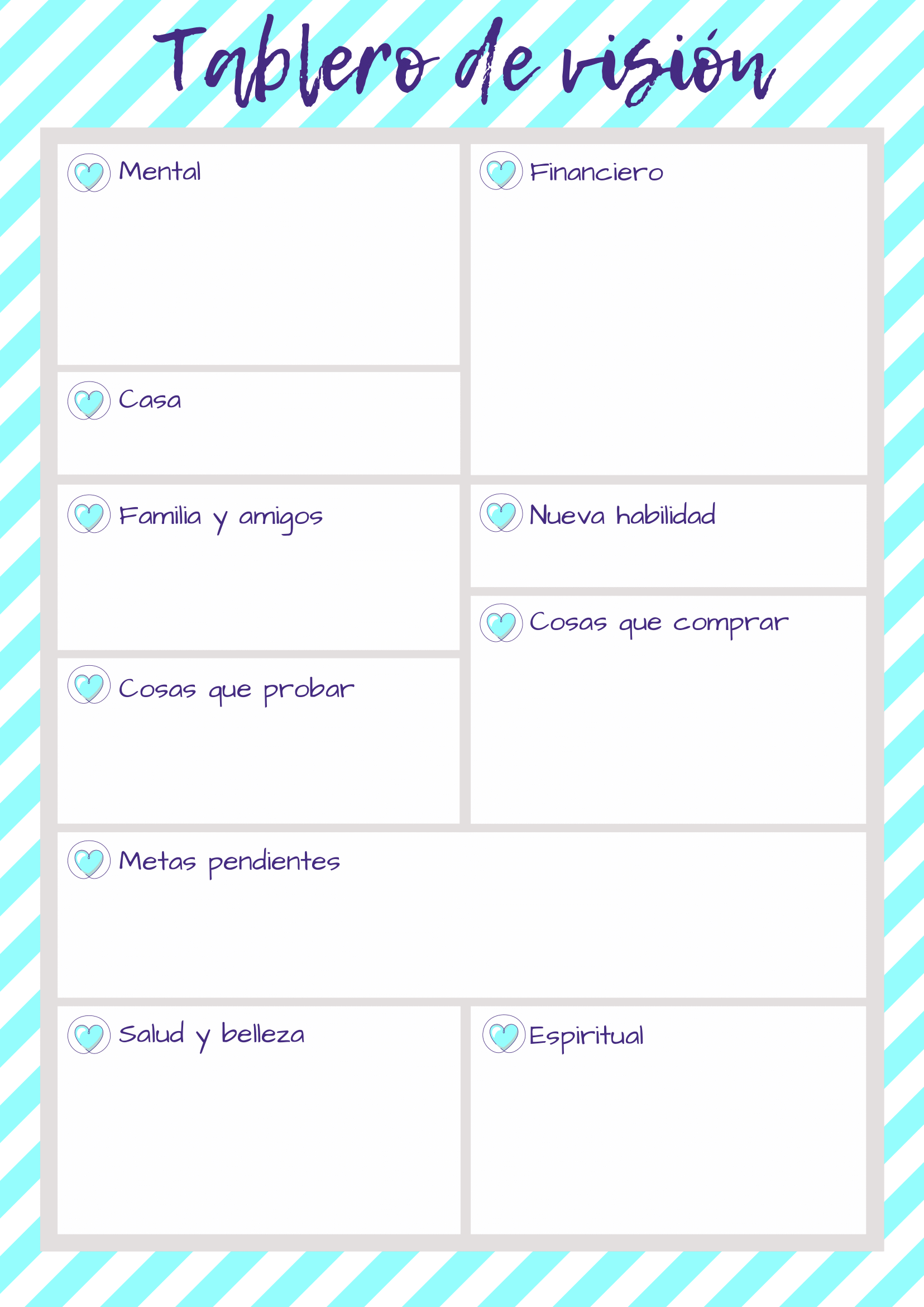 【Tu Vision Board en 2 Mins.】> 3 PDF para descargar